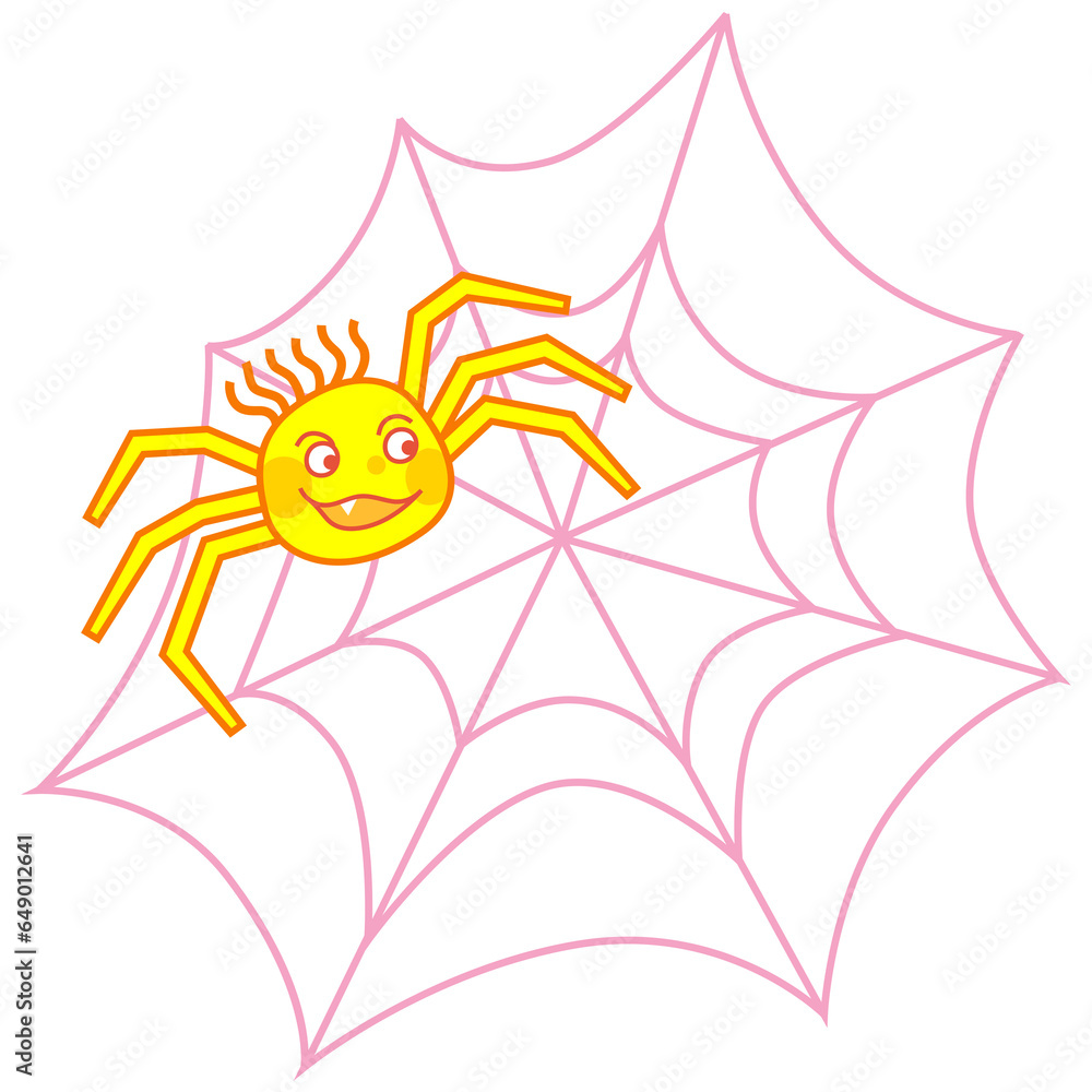 Cute spider illustration. Hand draw funny spider for Halloween ...