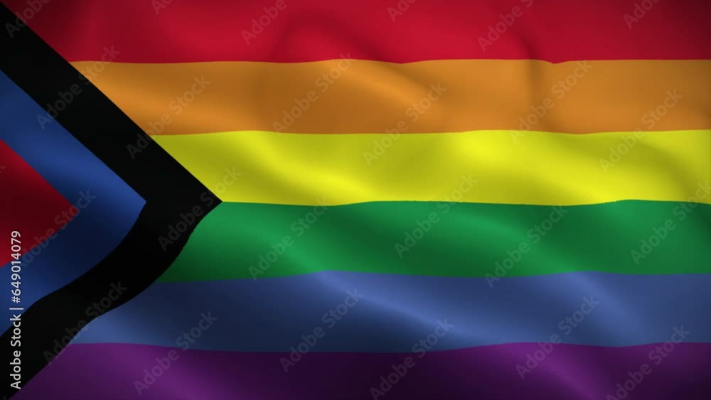 Vidéo Stock LGBT pride flag waving animation, social justice pride flag ...