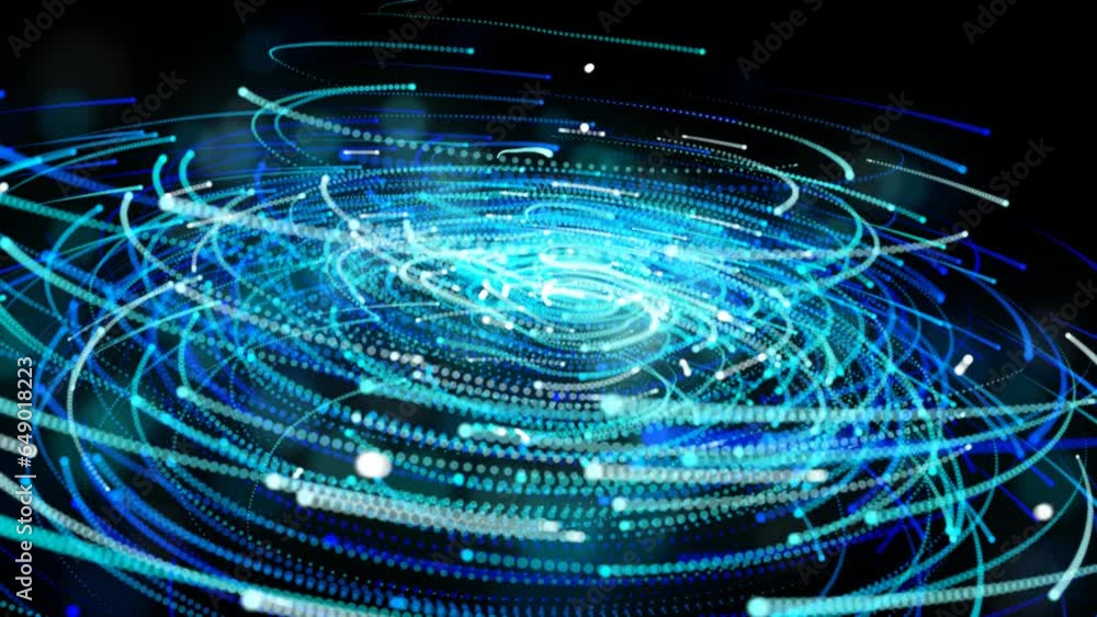 Rotating vortex particles on transparent background. 4K video with ...