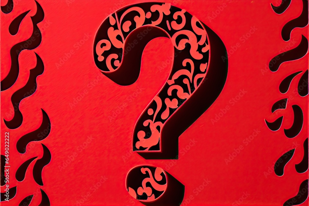 Red question mark background illustration with pattern Stock ...