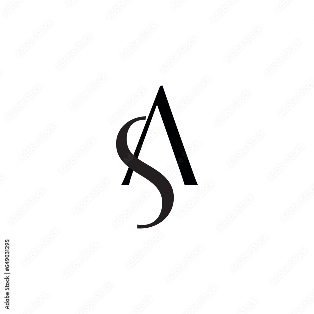 letter A S logo,letter S A logo,initial letter as logo.letter A S logo ...