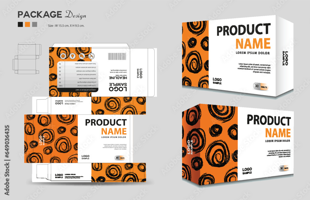 Cosmetic box design, Supplements box template, Package design template ...