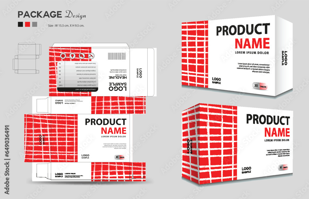 Cosmetic box design, Supplements box template, Package design template ...