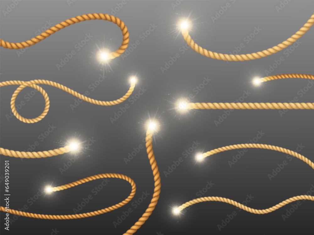 Burning fire wicks, realistic bombs wick and firecracker burned cable ...