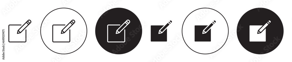 Edit icon set in black filled and outlined style. suitable for UI ...