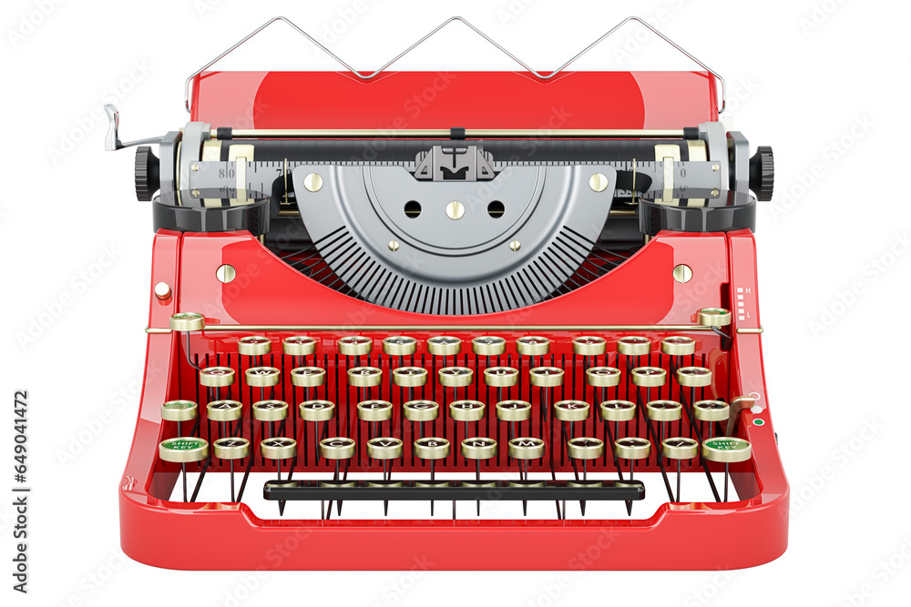Mechanical Typewriter, Old-Fashioned Traditional Portable Manual ...