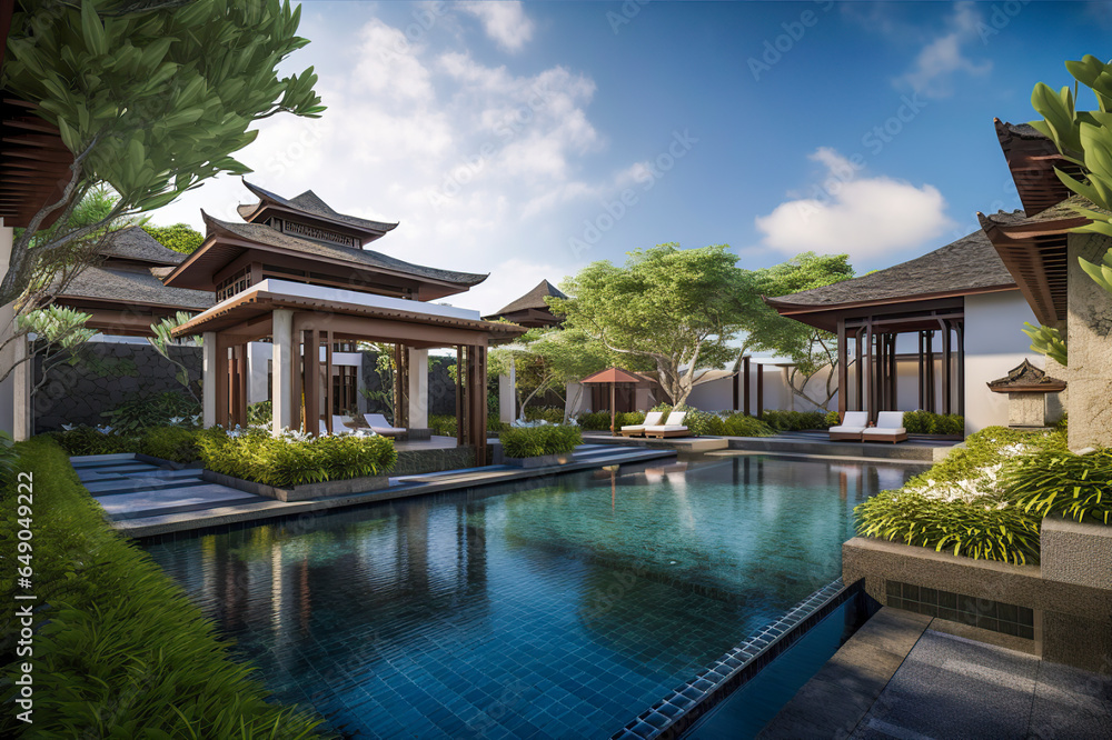 Tranquil Oasis: Exploring the Serene Japanese-Style Pool at a Luxury ...