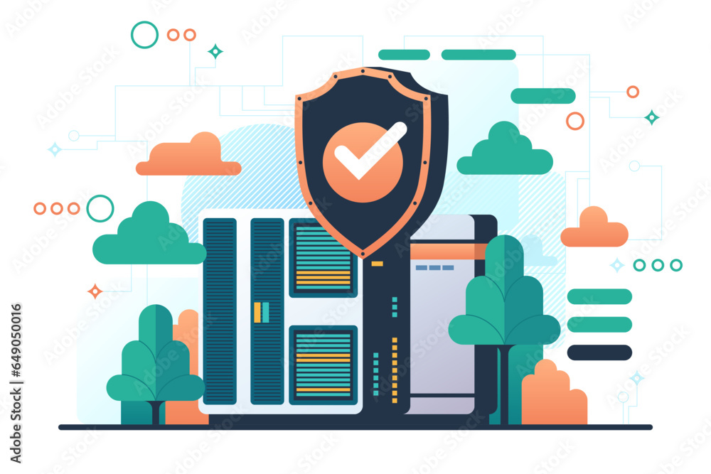 Database Security Phishing Hacker Attack Data Server Web Concept