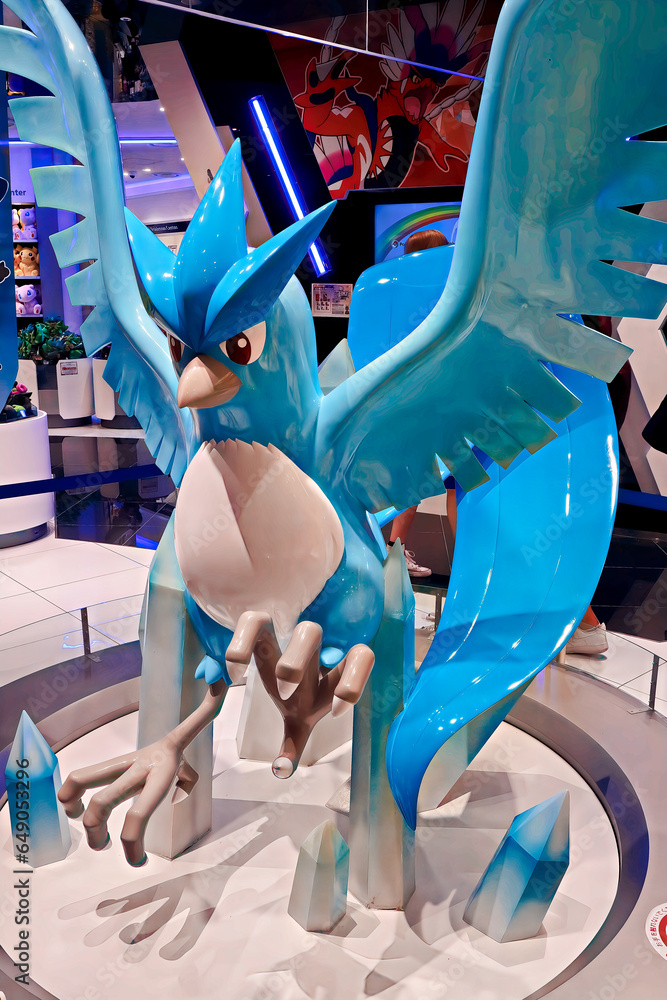 OSAKA,JAPAN - SEP 15, 2023: Photo of the bird Pokemon "Frieza" statue ...