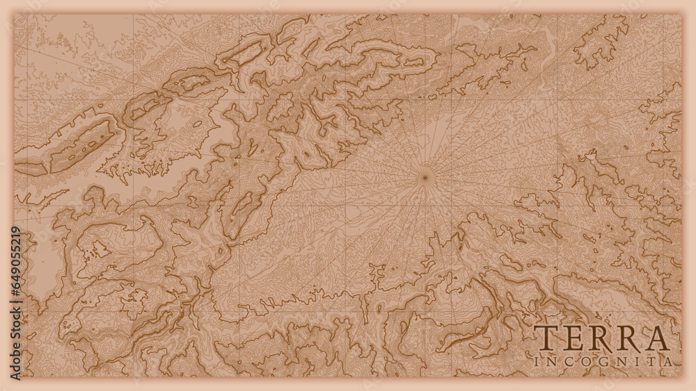 Ancient abstract earth relief old map. Generated conceptual vector ...