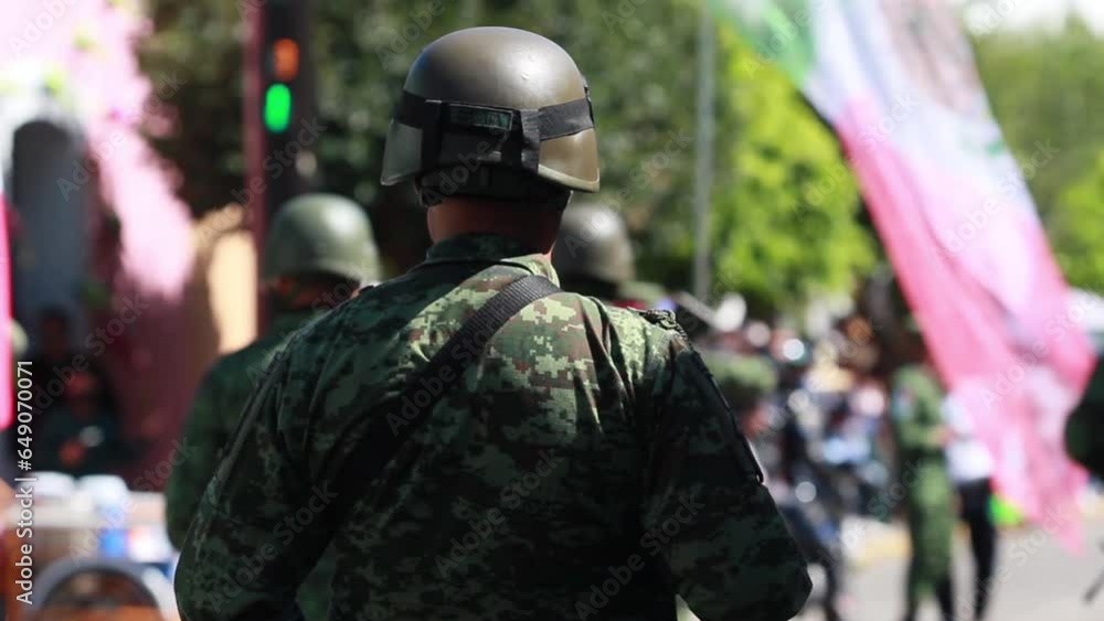 male soldier from the mexican army wearing the military uniform and ...