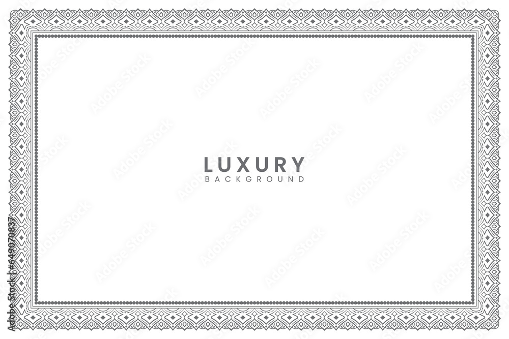 luxury black floral islamic certificate wedding invitation card border ...
