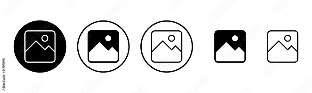 Picture icon set illustration. photo gallery sign and symbol. image ...