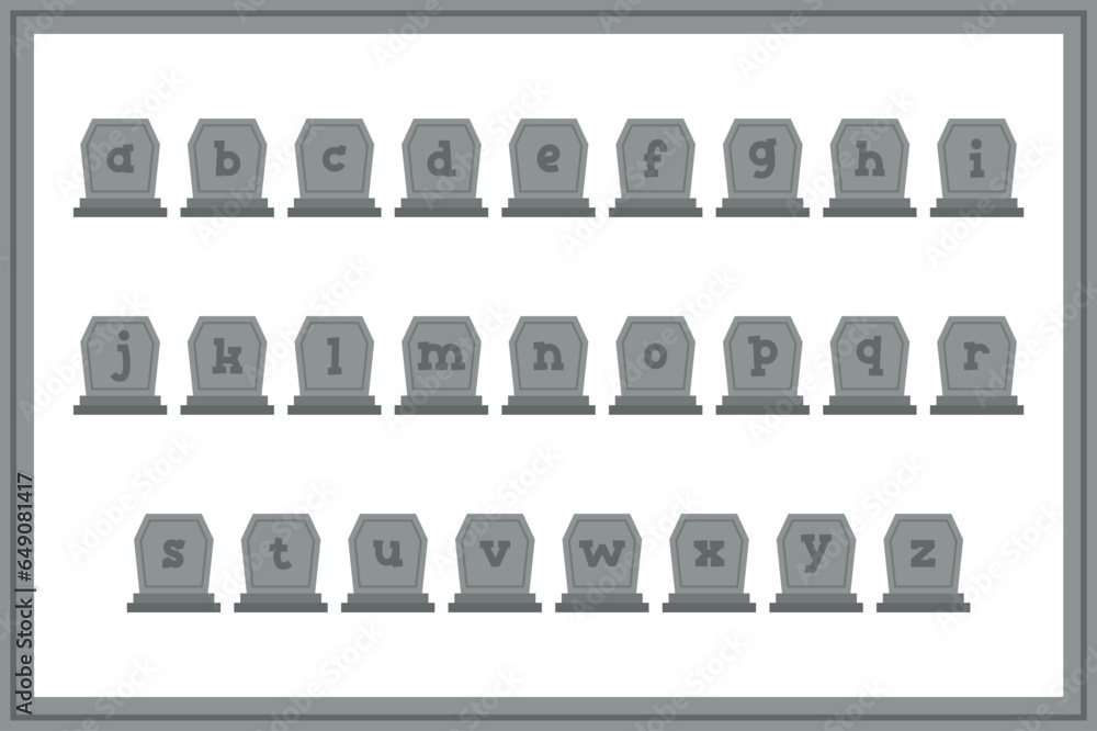 Versatile Collection of Cemetery Alphabet Letters for Various Uses ...