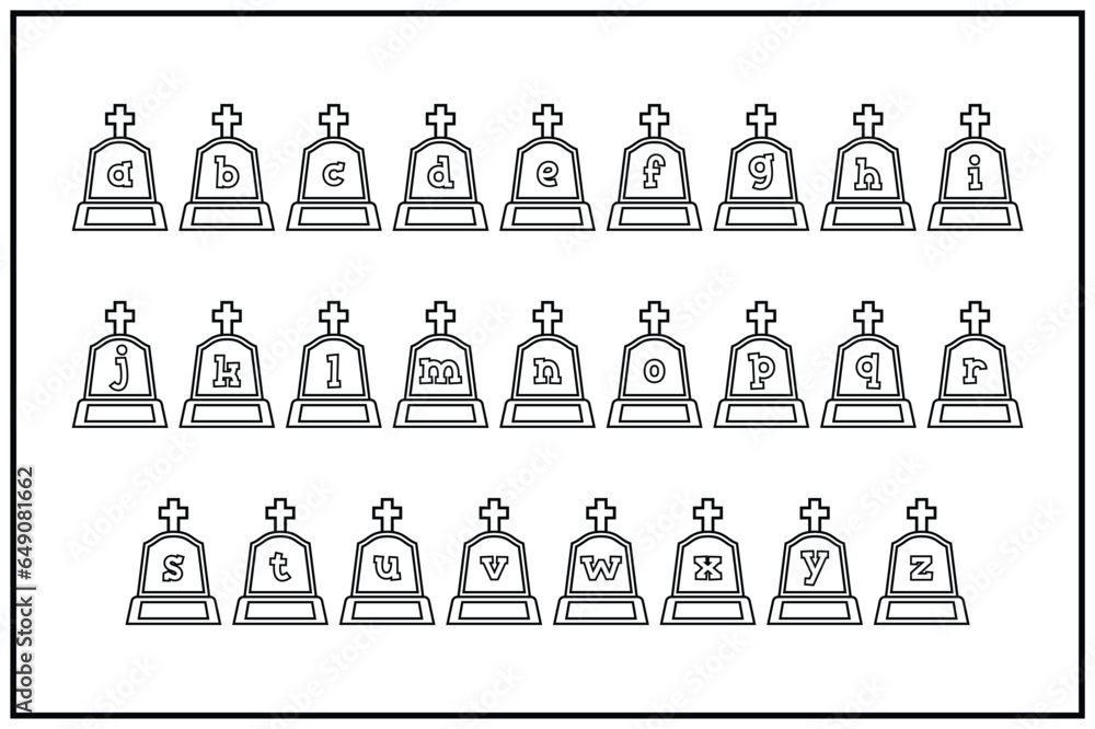 Versatile Collection of Cemetery Alphabet Letters for Various Uses ...