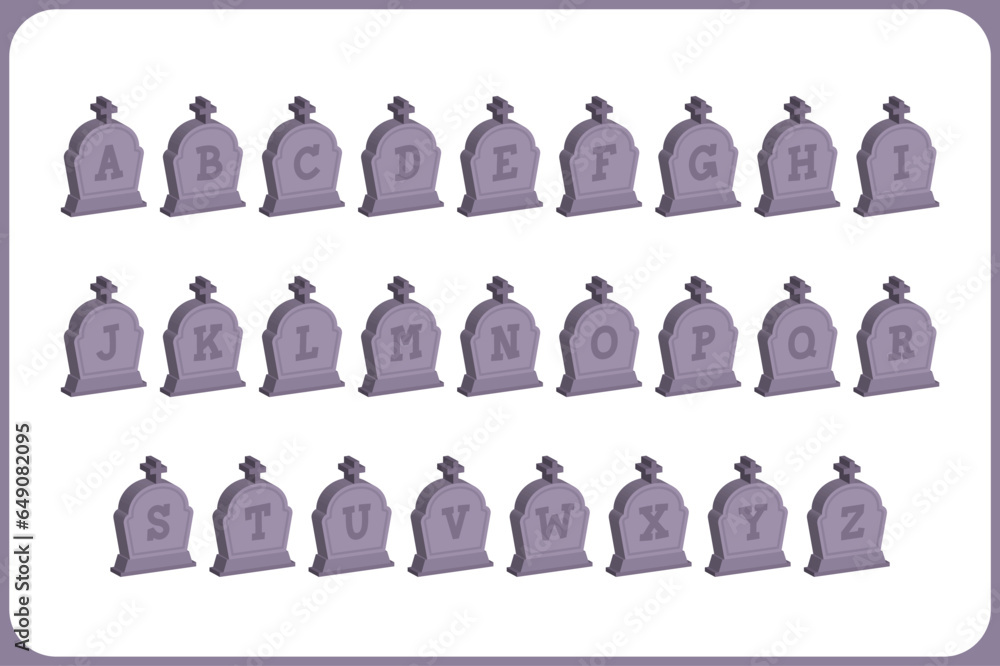 Versatile Collection of 3D Gravestone Alphabet Letters for Various Uses ...