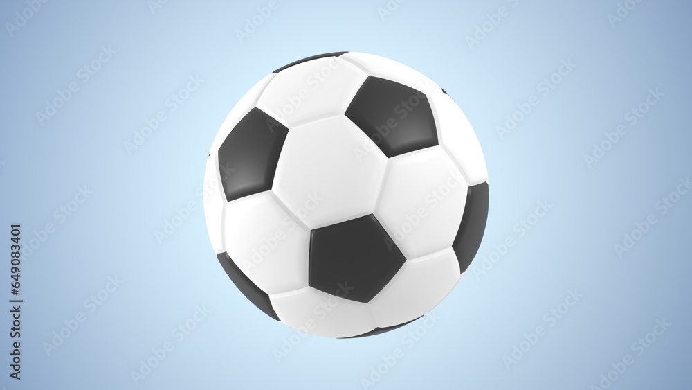 soccer ball rotation isolated 3d illustration. football sport that can ...