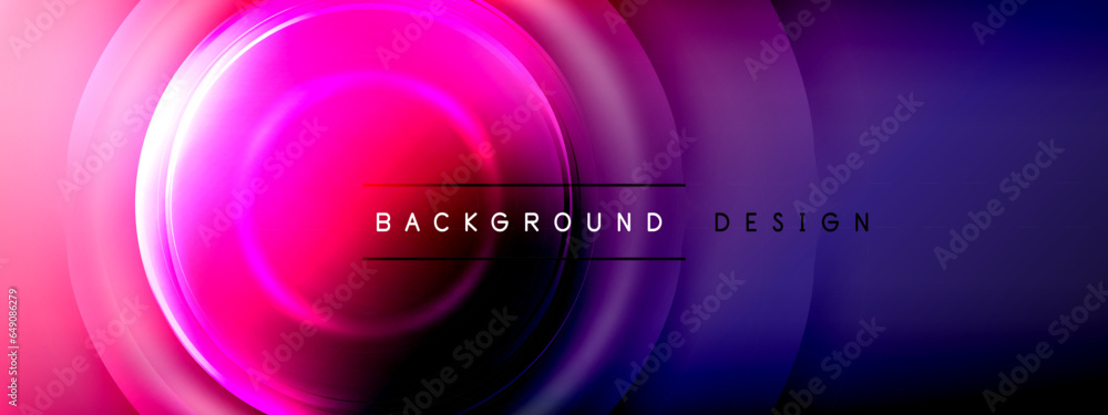Circles lines and bubbles on bright glowing effect gradient with light ...