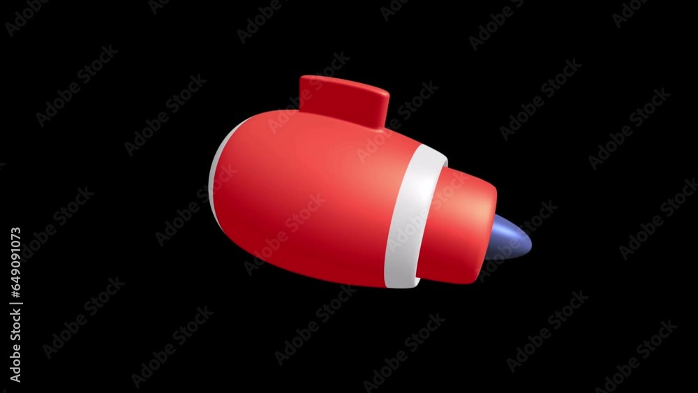 Turbo jet plane engine. 3d render endless loop. 4K FullHD and HD render ...