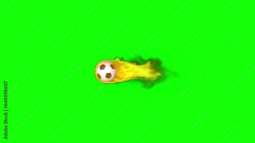 Football animation Green Screen , Fire football green Screen Animation ...