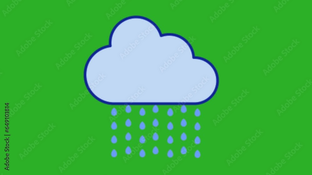 Animated footage of sunny weather. Clear weather information. Cloudy ...