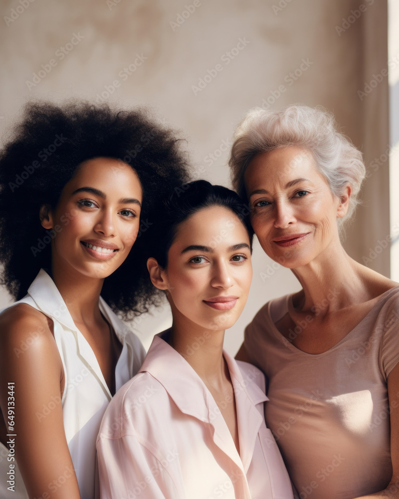 Beauty and unity, this diverse group of beautiful women of all skin ...