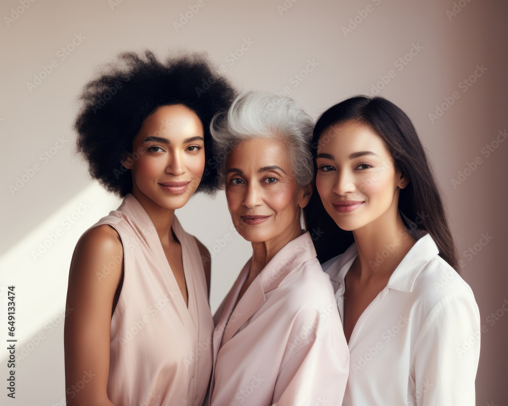 Foto de Beauty and unity, this diverse group of beautiful women of all ...