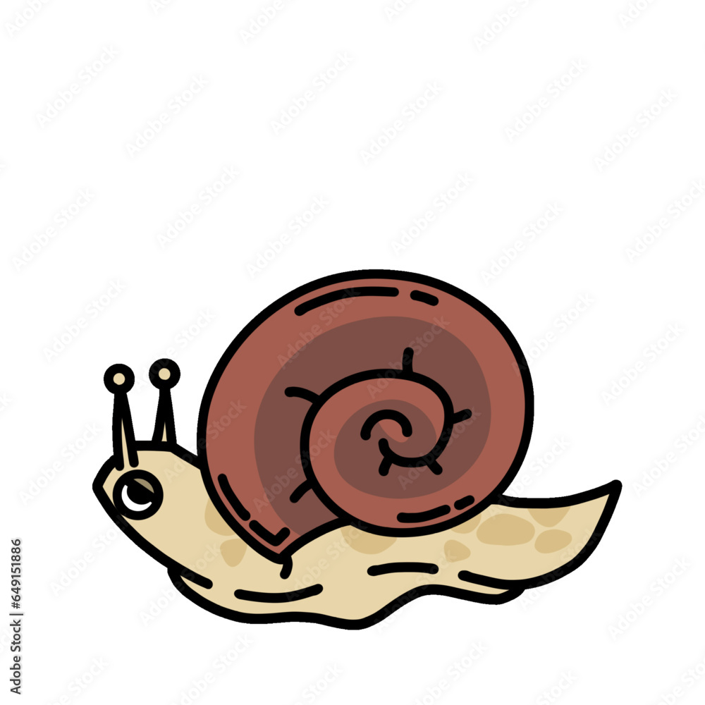 cute snail cartoon drawing transparent background illustration vector ...