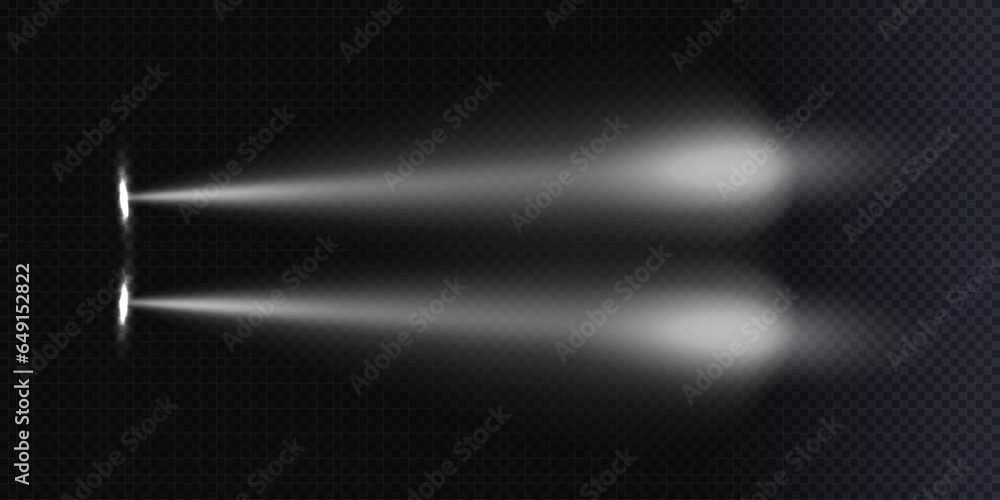 Car headlight top view concept isolated on a dark, transparent ...