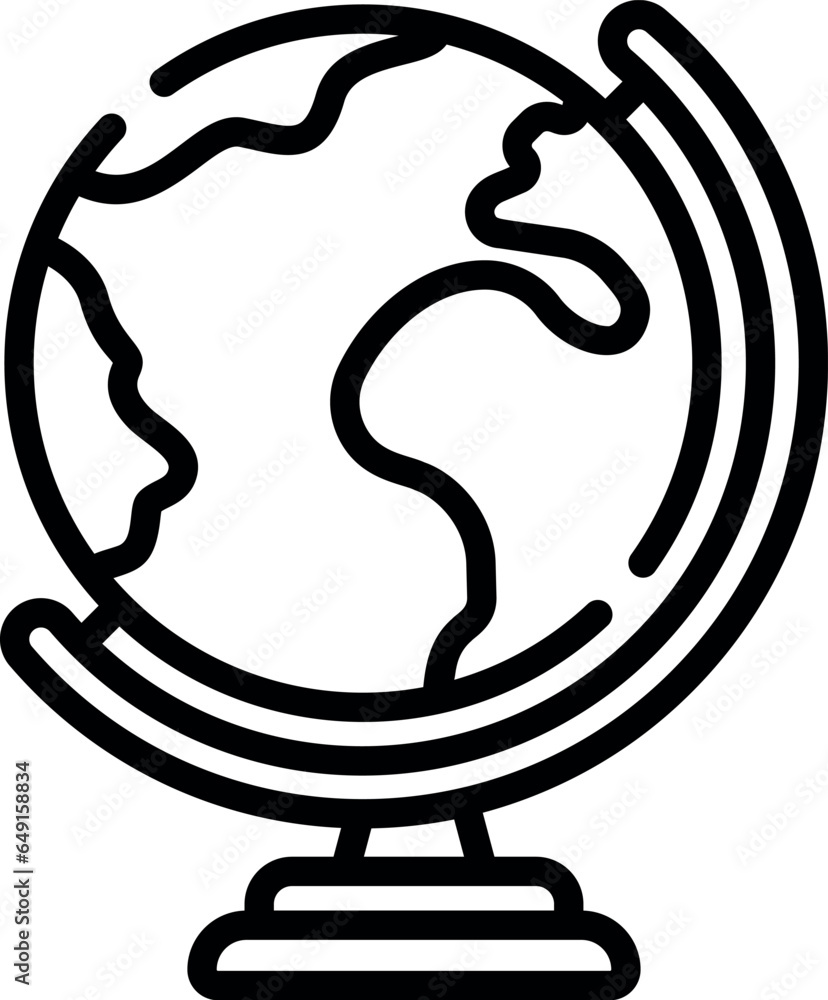 Globe icon, Earth symbol, Globe illustration, World emblem, Global ...