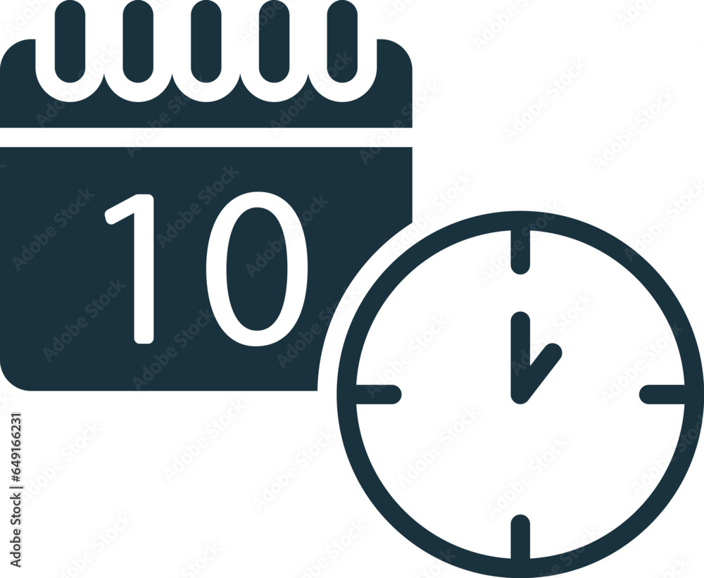 Scheduling Icon Monochrome Simple Sign From Operation Management