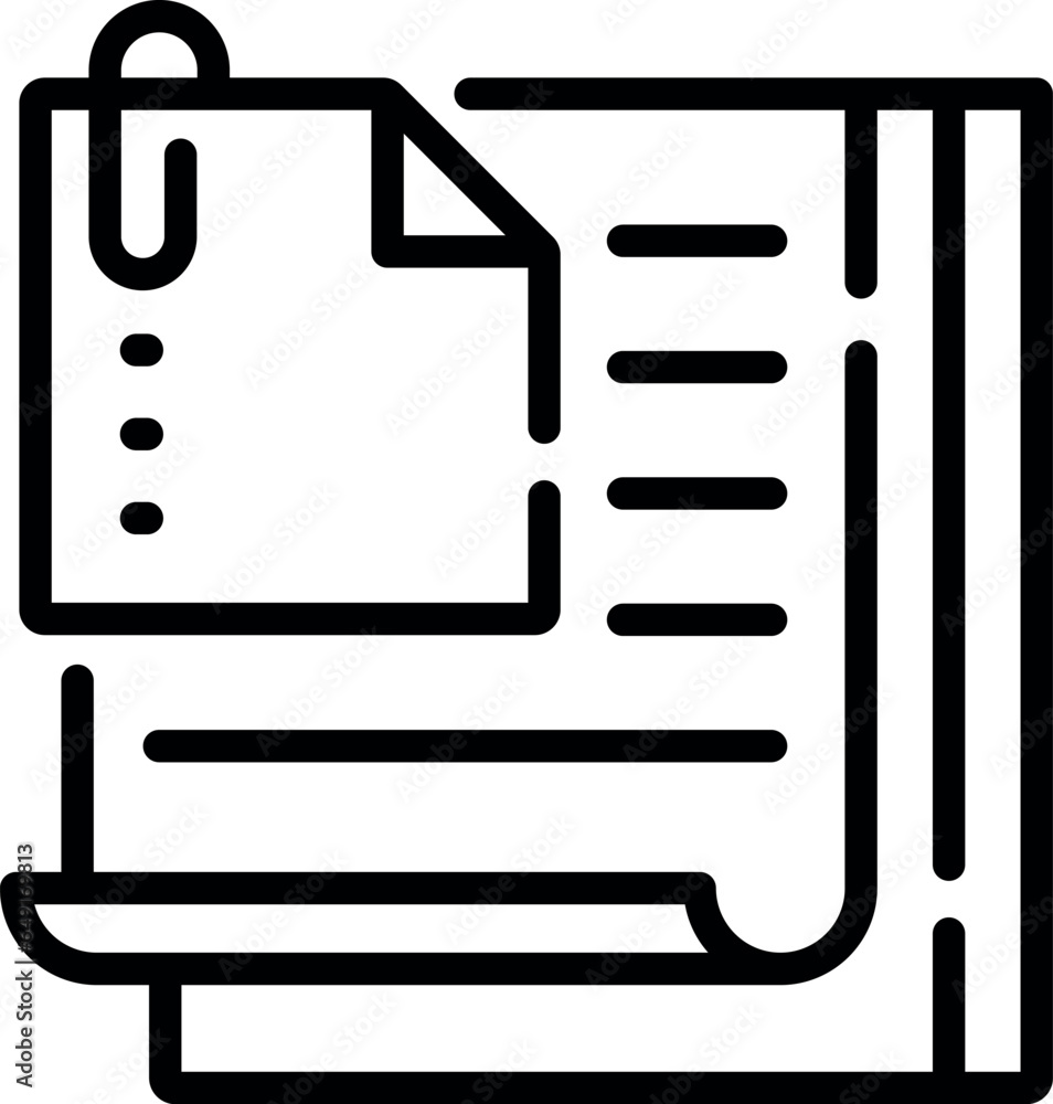 Memo icon, Note symbol, Memo illustration, Note-taking emblem, Message ...