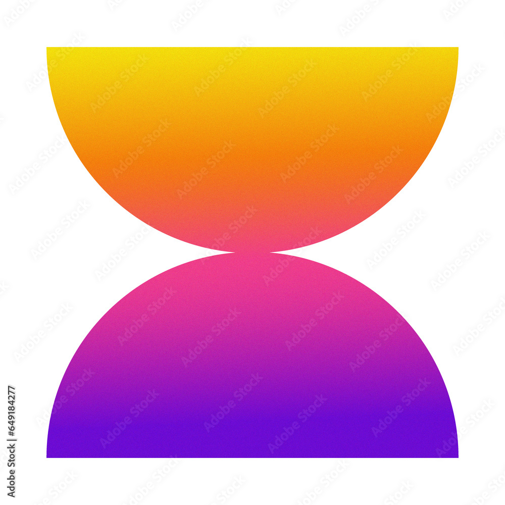 forme demis cercles superposés dégradés et texture grain Stock ...