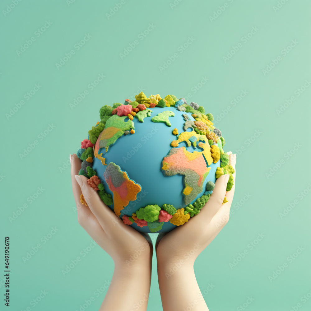 3d Animation Human Hands Holding Globe Care About Planet Or Ecology