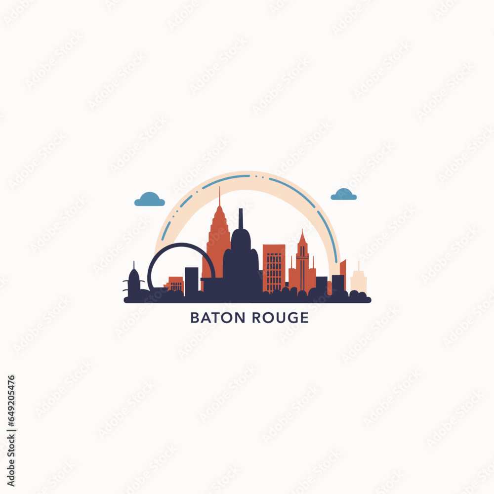 USA United States of America Baton Rouge city modern landscape skyline ...