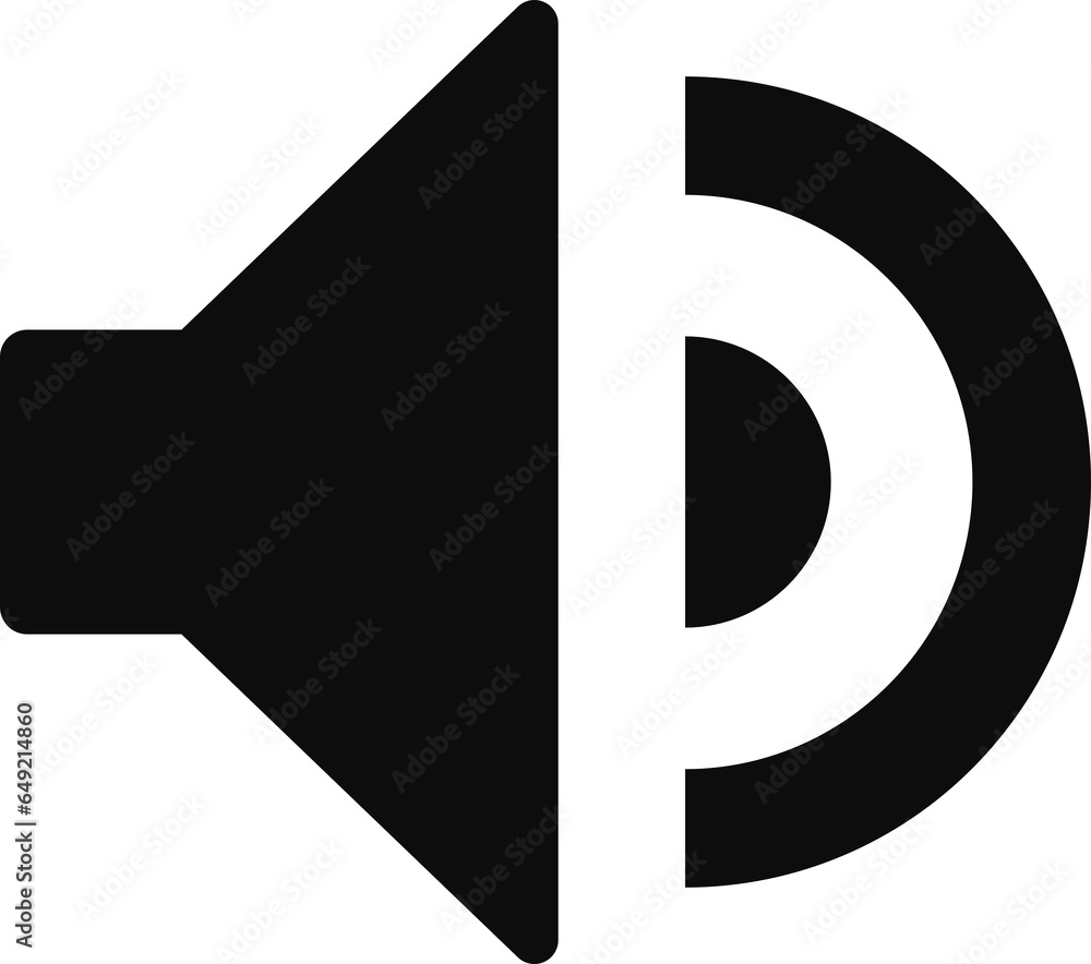 Audio icon black silhouette isolated on transparent background Stock ...
