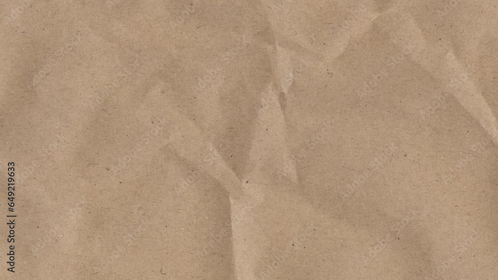 Stop Motion Paper Animation. Craft Paper Texture Background. Crumpled ...