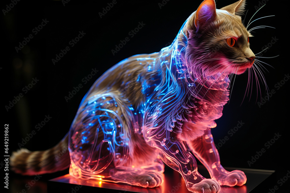 Impressive 3D holographic depiction of a cat's cardiovascular system ...