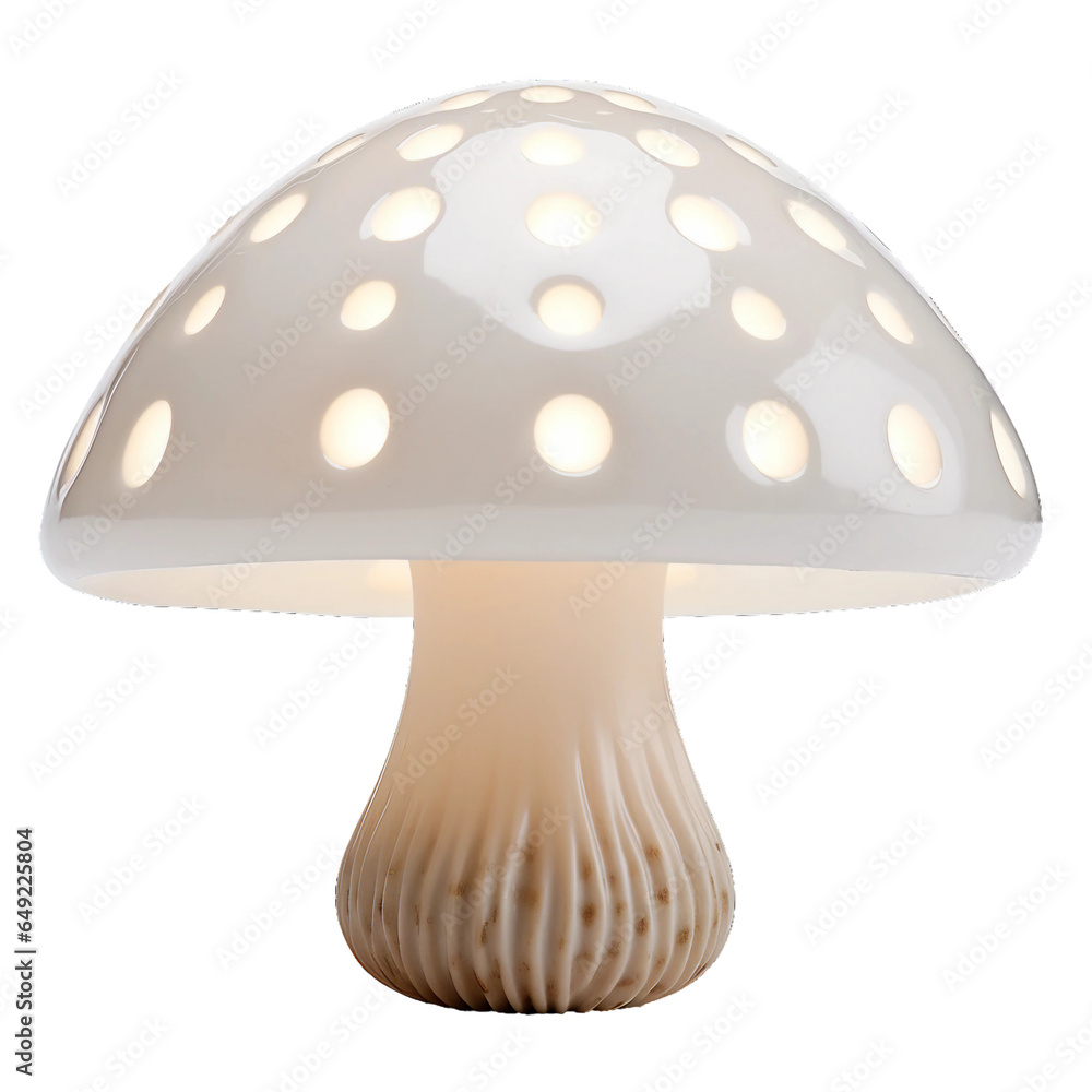 Lamp shaped like a mushroom, transparent background, isolated image ...