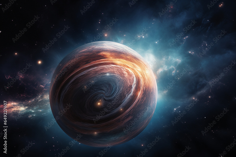An artist's rendition of a moon forming around a gas giant ...