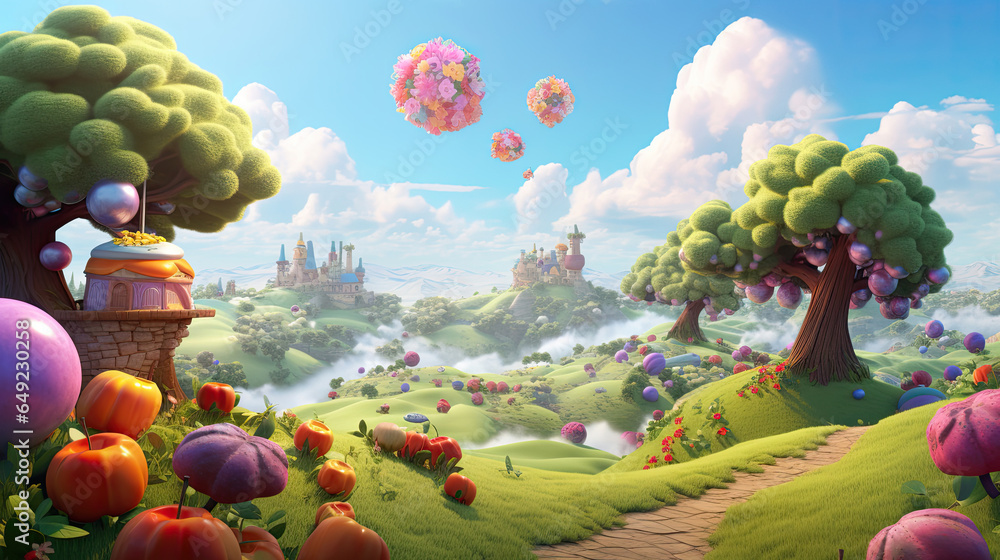 Explore a magical orchard transformed into a surreal wonderland Art ...