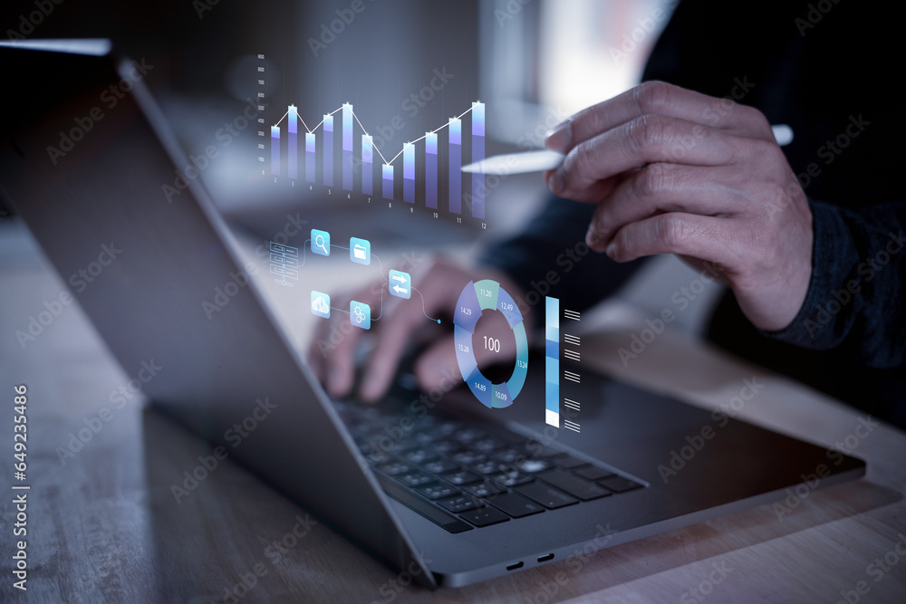 DevOps software development and IT operations programer development concept with dev and ops ...