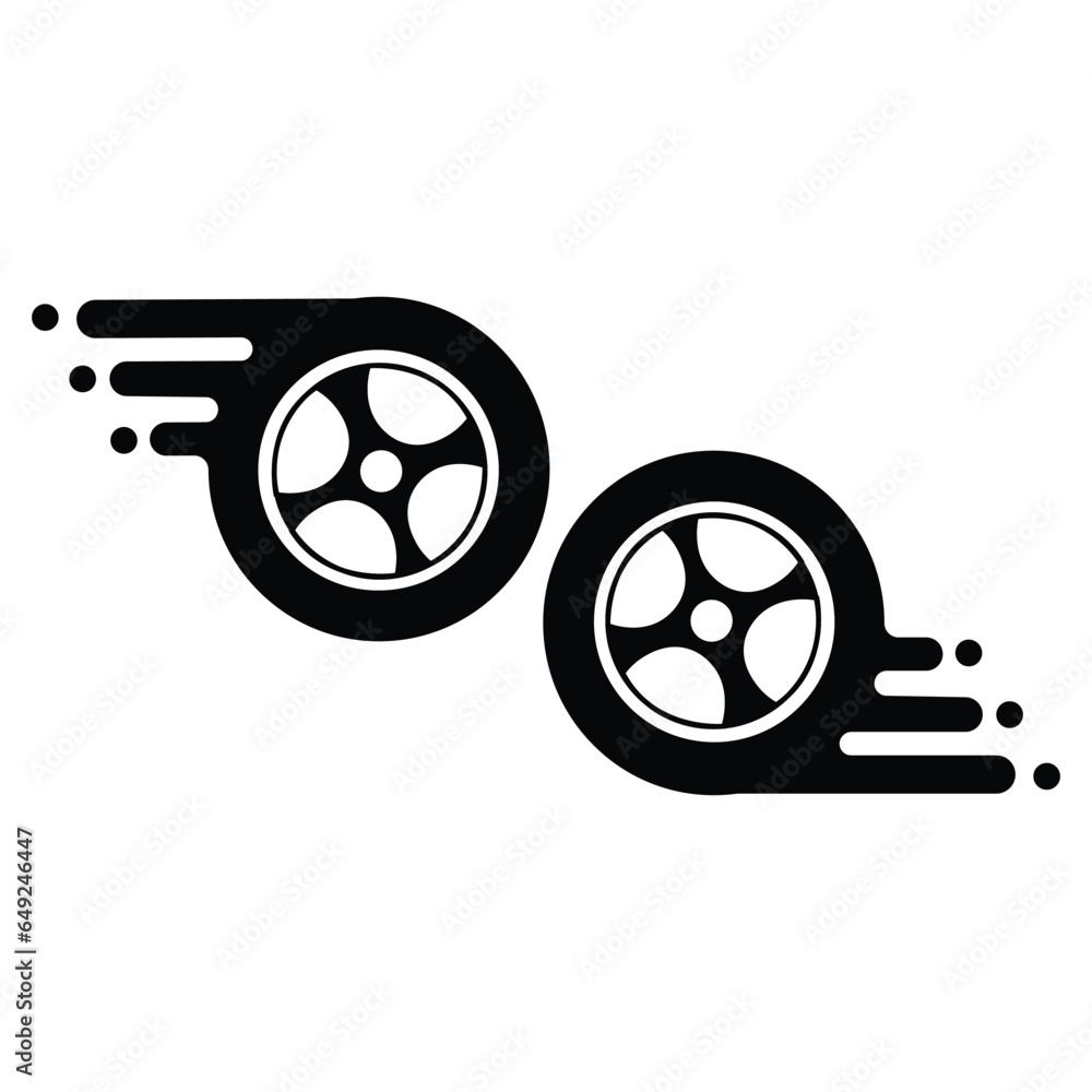 tire shop with abstract tires. concept of 24 hour support, patron, car ...