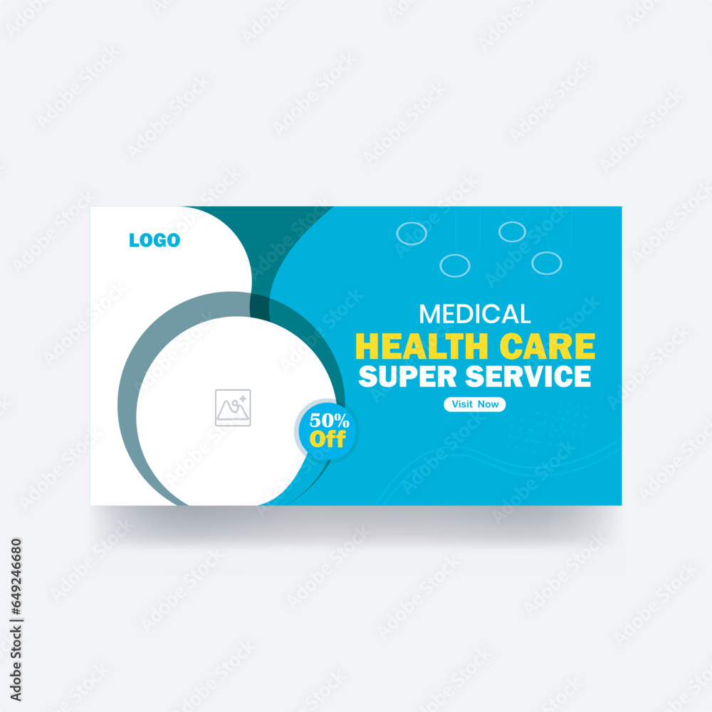 Healthcare clinic youtube thumbnail banner design medical backgrounds ...