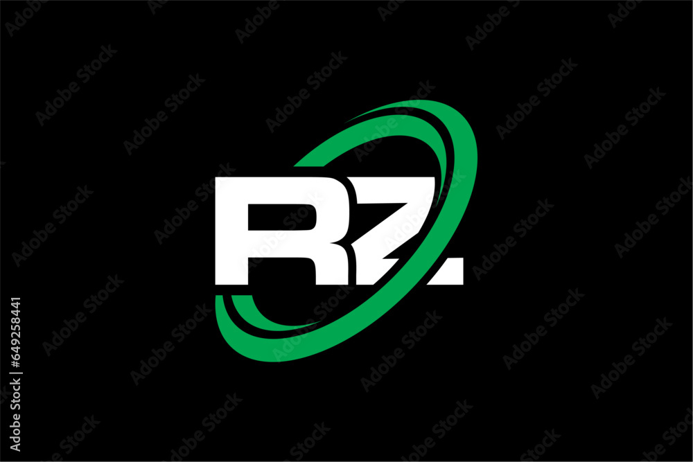 RZ creative letter logo design vector icon illustration Stock Vector ...