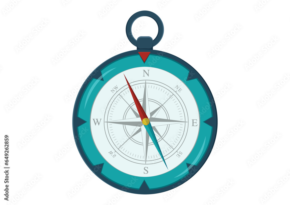 Nautical Compass for Heading and Direction Vector Illustration ...