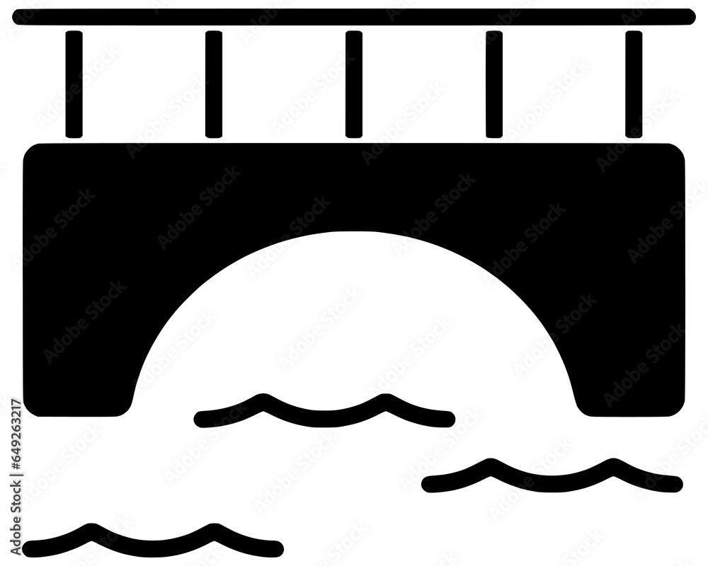 ภาพประกอบสต็อก river icon bridge logo architecture background city ...