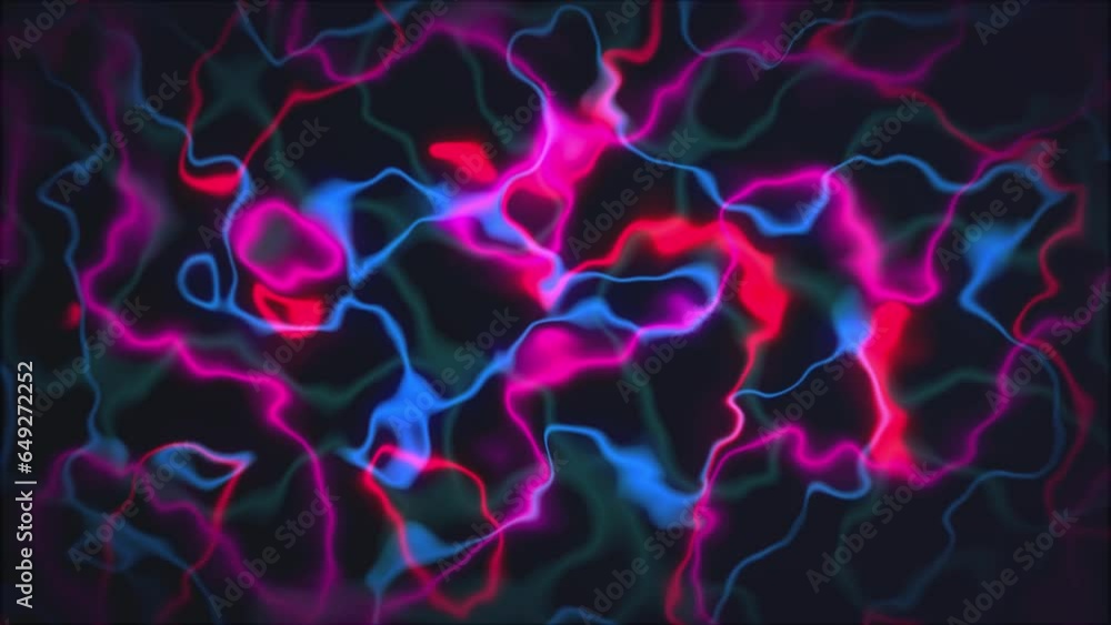Animated 3D waving fabric texture. Liquid holographic background ...