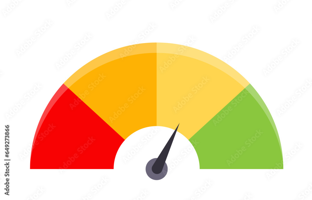 Colorful speedometer concept. Gauge meter, infographics and data ...