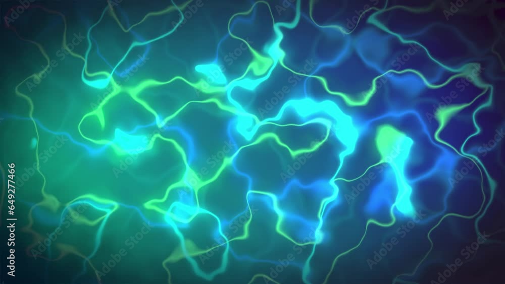 Animated 3D waving fabric texture. Liquid holographic background ...